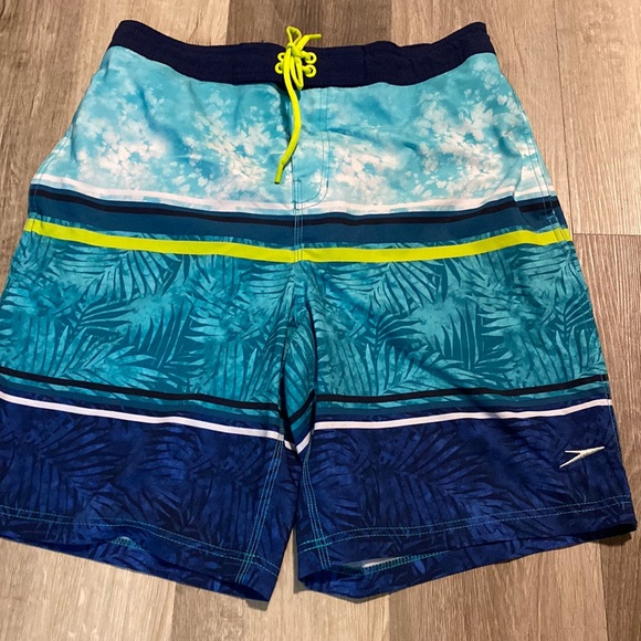 Speedo | Swim | Speedo Mens Blue And Turquoise Light Swimsuit Size L ...